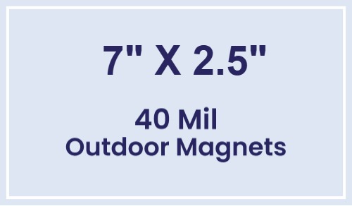 Magnet - 7x2.5 Square Corners - 40 Mil - Outdoor Safe