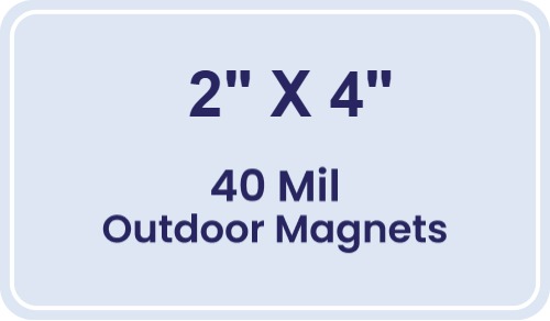 Magnet - 2x4 Round Corners - 40 Mil - Outdoor Safe