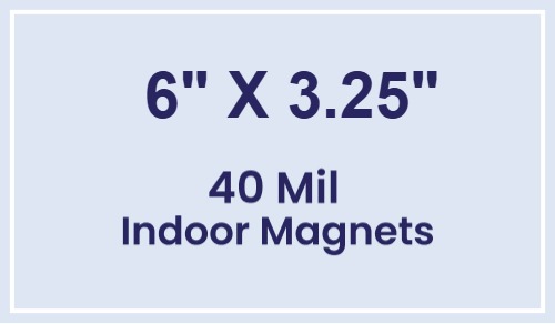 Magnet - 6x3.25 Square Corners - 40 Mil