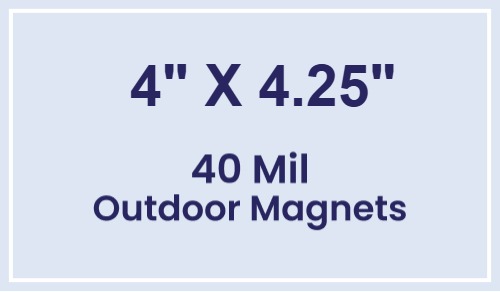 Magnet - 4x4.25 Square Corners - 40 Mil - Outdoor Safe