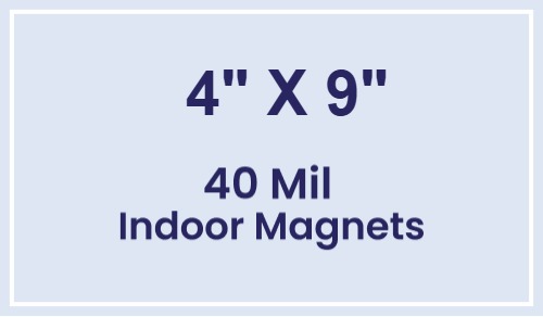Magnet - 4x9 Square Corners - 40 Mil