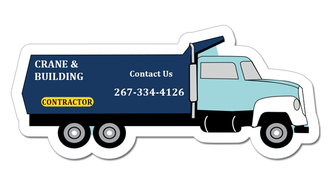 1.62x3.75 Dump Truck Shaped Magnets 20 Mil