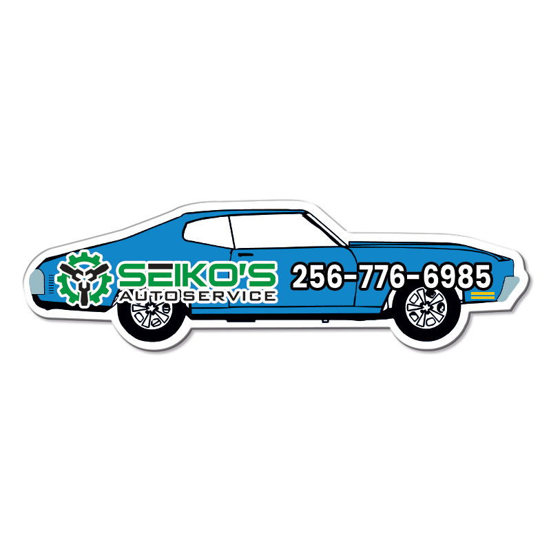 1.89x6.32 Car Shaped Magnets - 20 Mil