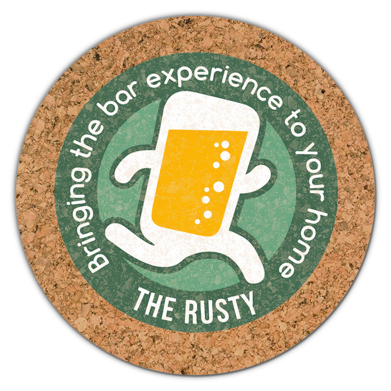 4 Inch Full Color Circle Cork Coasters