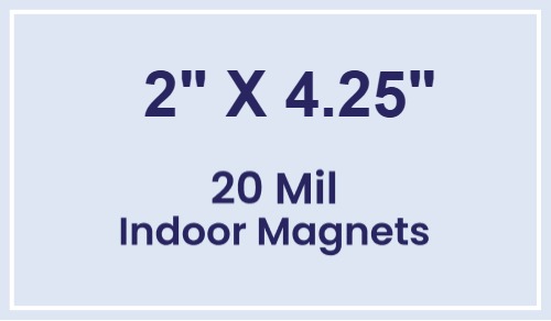 Magnet - 2x4.25 Square Corners - 20 Mil