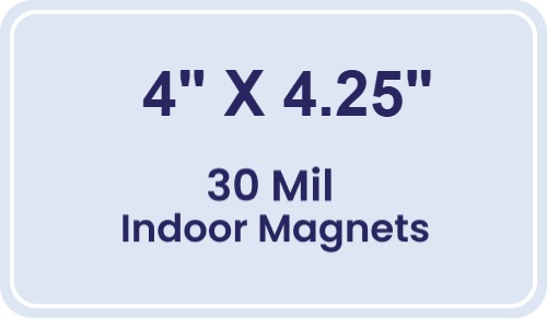 Magnet - 4x4.25 Round Corners - 30 Mil