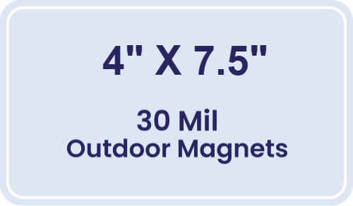 Magnet - 4x7.5 Round Corners - 30 Mil - Outdoor Safe