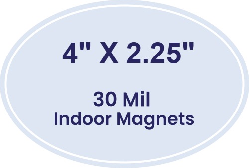 Magnet - Oval Shape (4x2.25) - 30 Mil