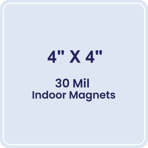 4x4 Round Corners Indoor Magnets - 30 Mil