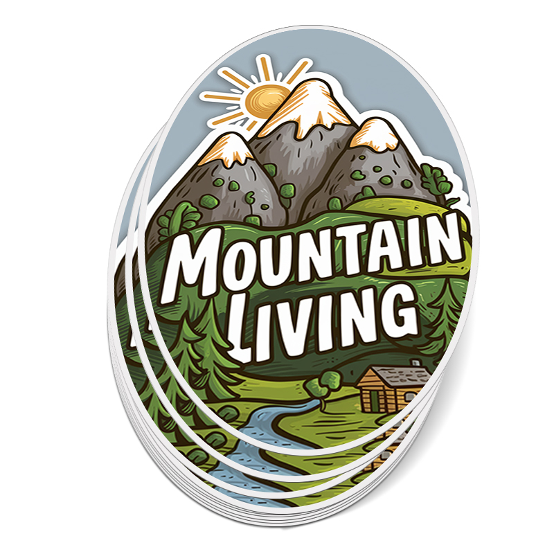 5x3 Inch Oval Full Color Indoor Paper Stickers