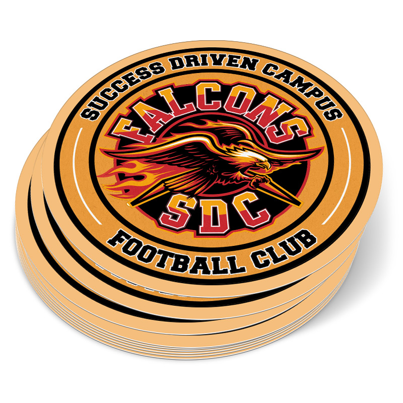 6 Inch Circle Full Color Indoor Paper Stickers