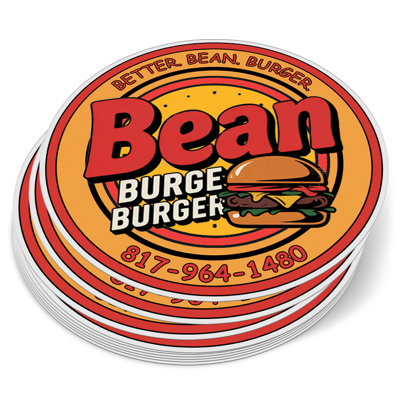 6 Inch Circle Full Color Outdoor Vinyl Stickers
