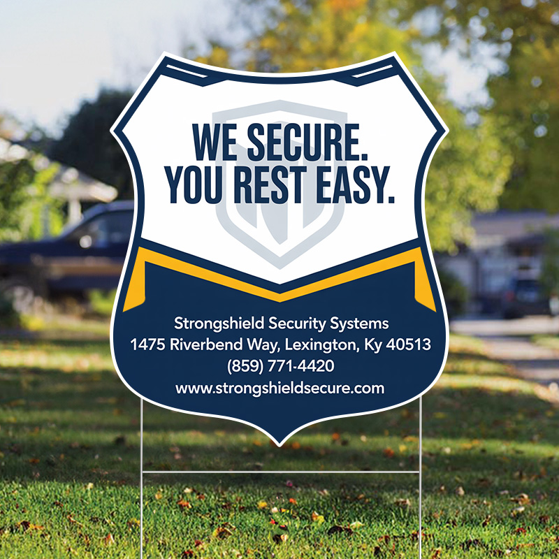 12" x 14" Crest Shaped Full Color Yard Signs